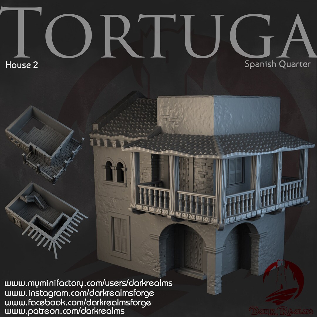 Tortuga House 2 - Tortuga - Dark Realms Terrain Wargaming D&D Dnd ...