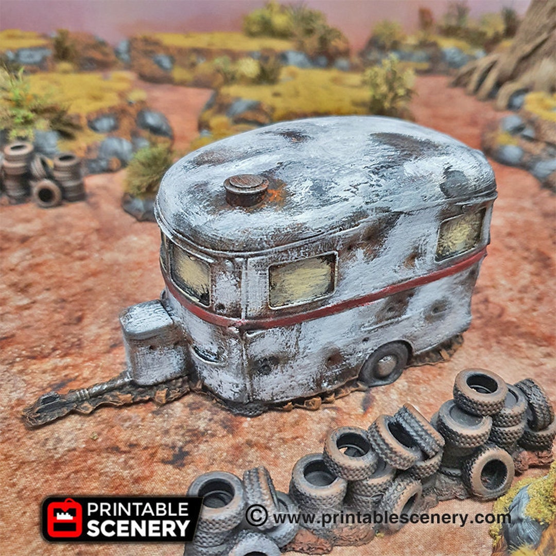 Abandoned Camper Caravan - 15mm 28mm 20mm 32mm Brave New Worlds ...