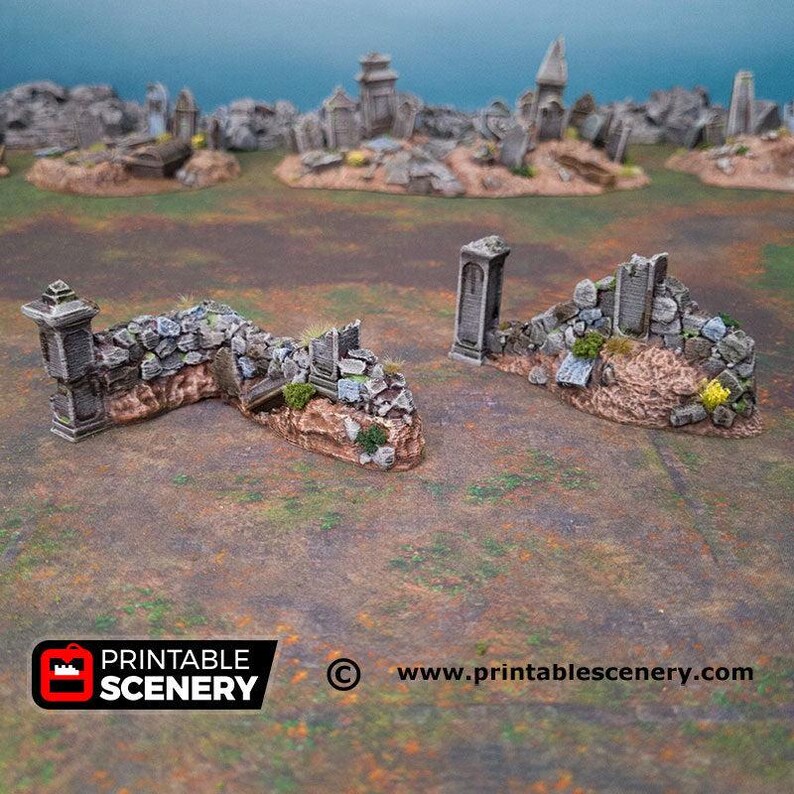 Hallowed Graveyard - Shadowfey Wilds Grave Yard Cemetery 15mm 20mm 28mm ...