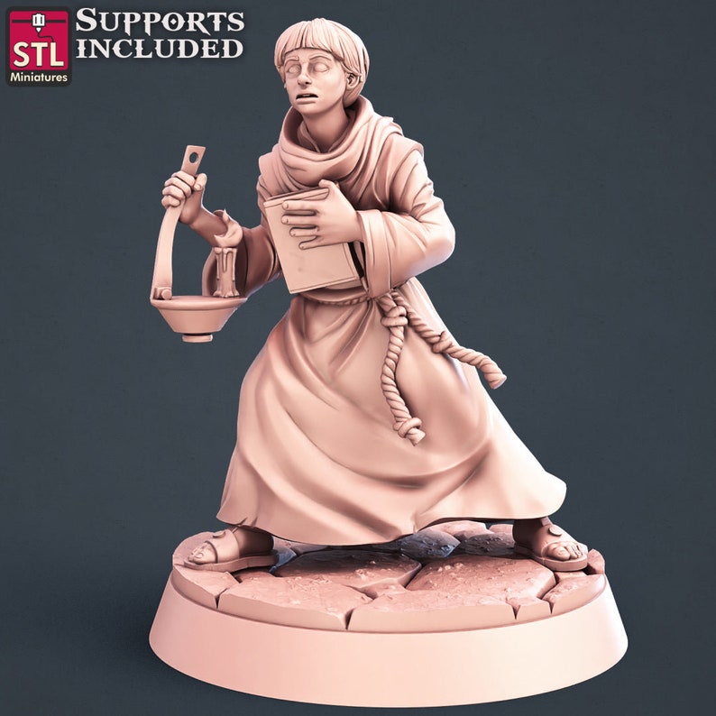 Abbey Monks Set - STL Miniatures - Wargaming D&D Dnd - Etsy