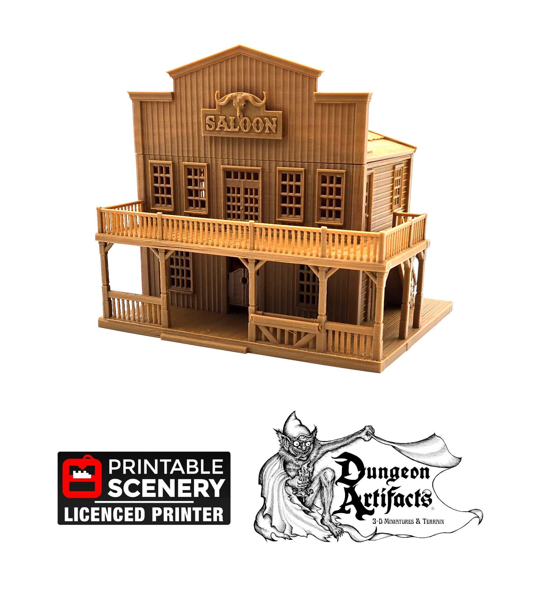 Saloon - Time Warp - Printable Scenery Wargaming Terrain Scatter ...
