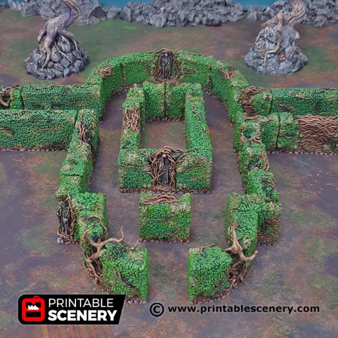 Hedge Maze - Shadowfey Wilds 15mm 20mm 28mm 32mm 37mm Wargaming Terrain ...