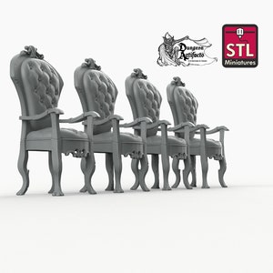 Fancy Chairs - STL Miniatures Wargaming Forgotten Realms D&D Dnd ...