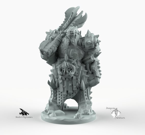 Orc Ironklad Ironclad Miniatures Monster Rocket Pig Games | Etsy