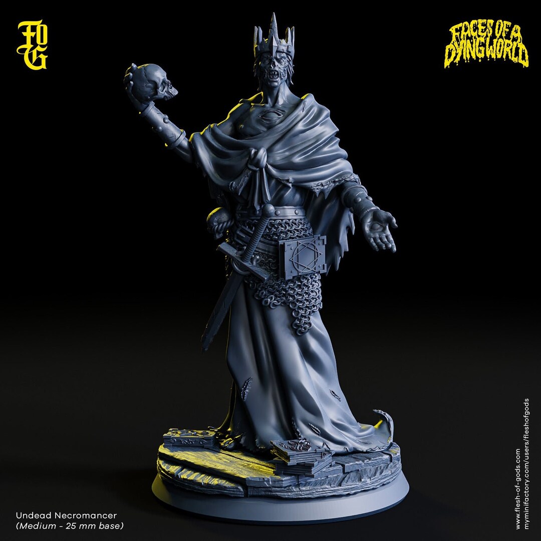 Undead Necromancer - Faces of a Dying World - Flesh of Gods - Wargaming ...