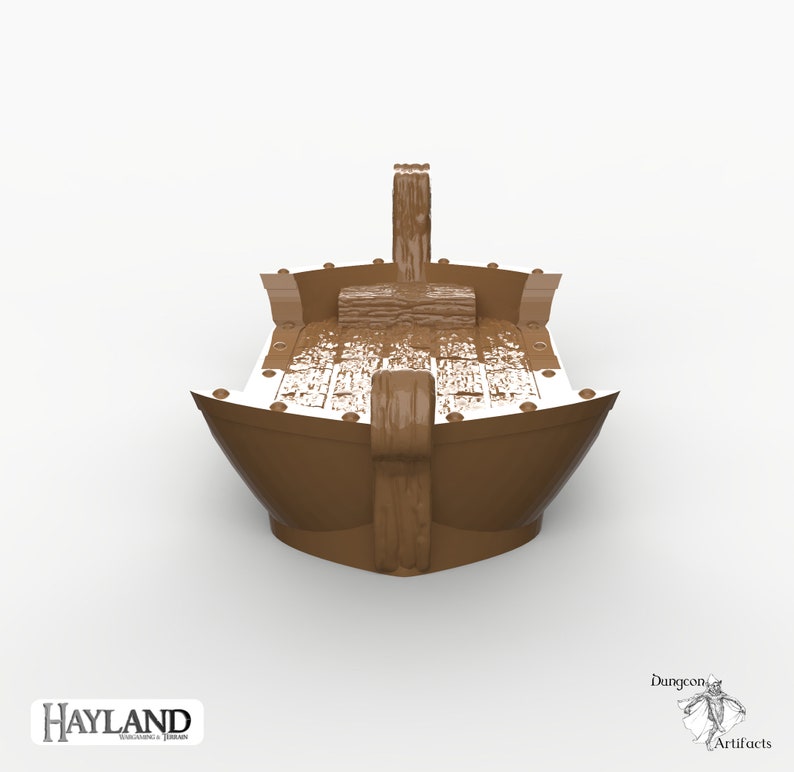 Medieval River Barge - 15mm 28mm 32mm Wargaming Terrain D&D Dnd ...
