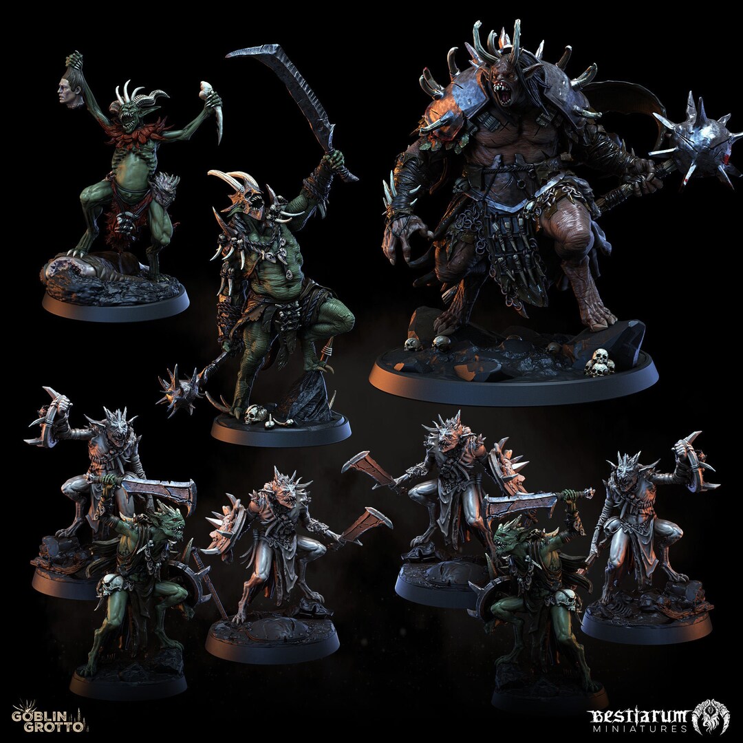Goblin Raiding Party - Bundle | Goblin Grotto | Bestiarum | Miniatures D&D Wargaming Dnd - Etsy