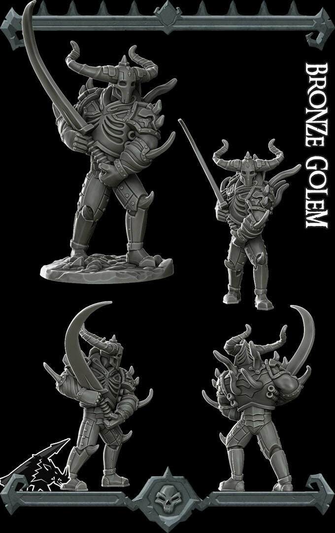 Bronze Golem Wargaming Miniatures Monster Rocket Pig Games - Etsy