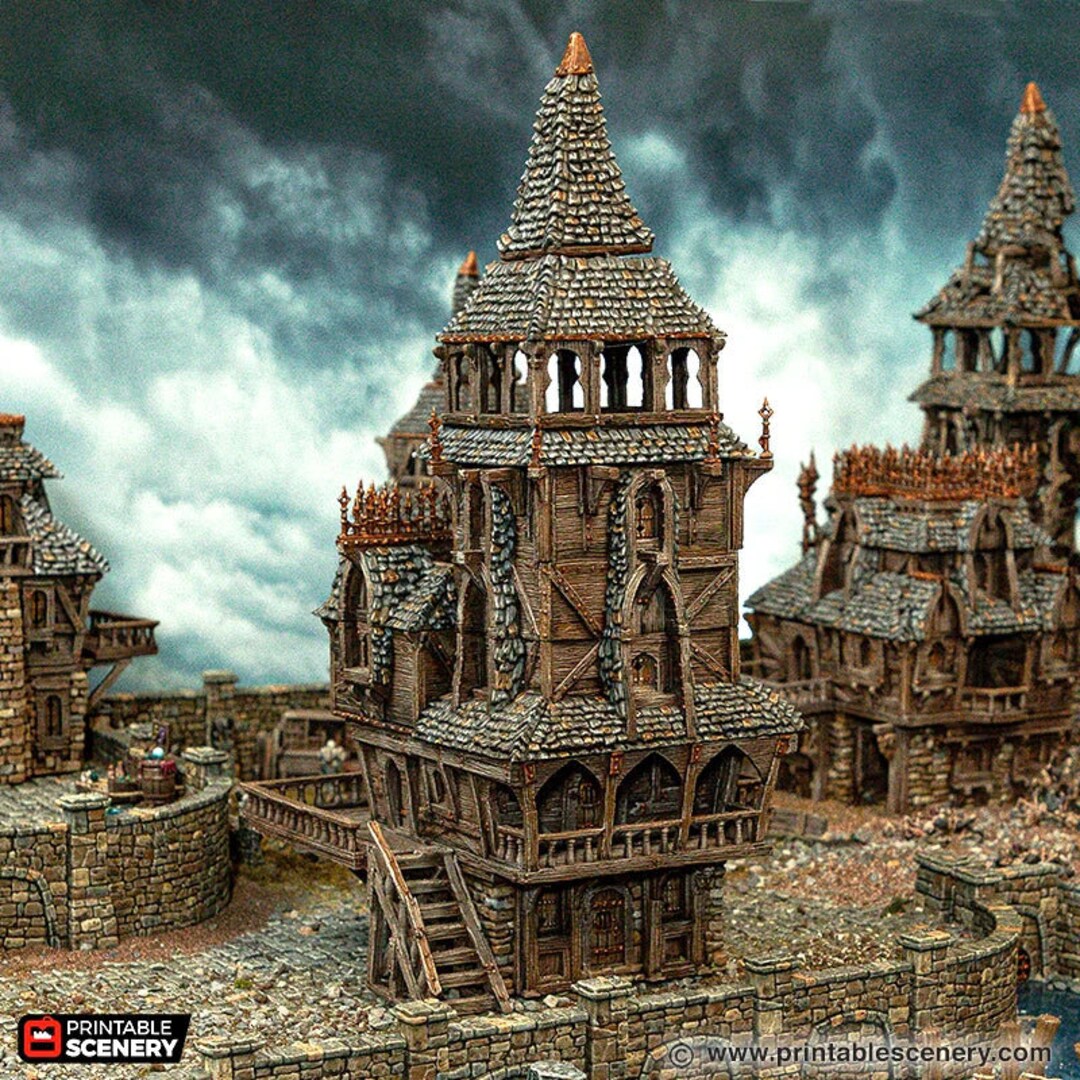 City Watch Headquarters Cities of Ramshackle and Ruin Printable Scenery ...