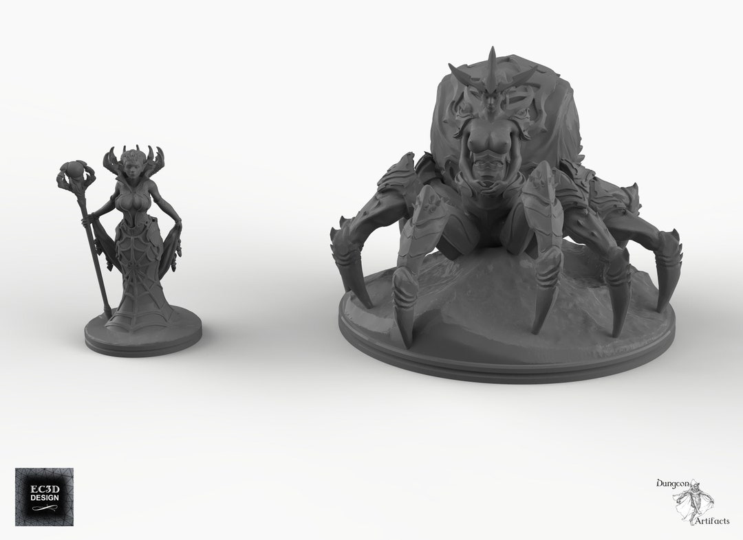 Spider Queen - EC3D Skyless Realms Wargaming Miniatures Monster D&D Dnd ...