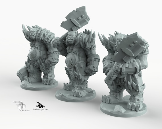 Orc Grunts Miniatures Monster Rocket Pig Games D&D Dnd | Etsy