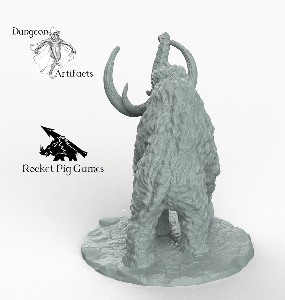 Dire Woolly Mammoth - Wargaming Miniatures Monster Rocket Pig Games D&D ...
