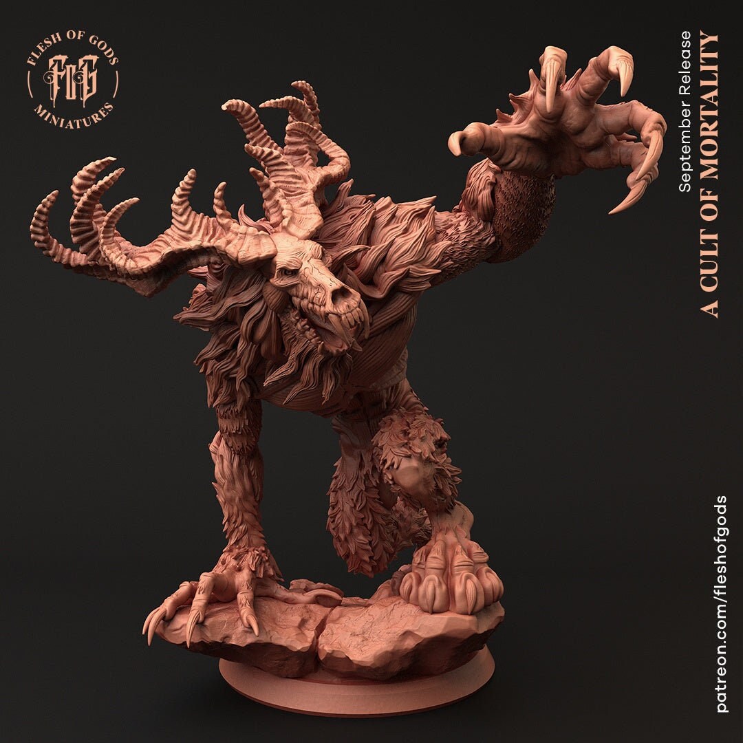 Leshen, the Beast - A Cult of Mortality - Flesh of Gods Wargaming D&D ...