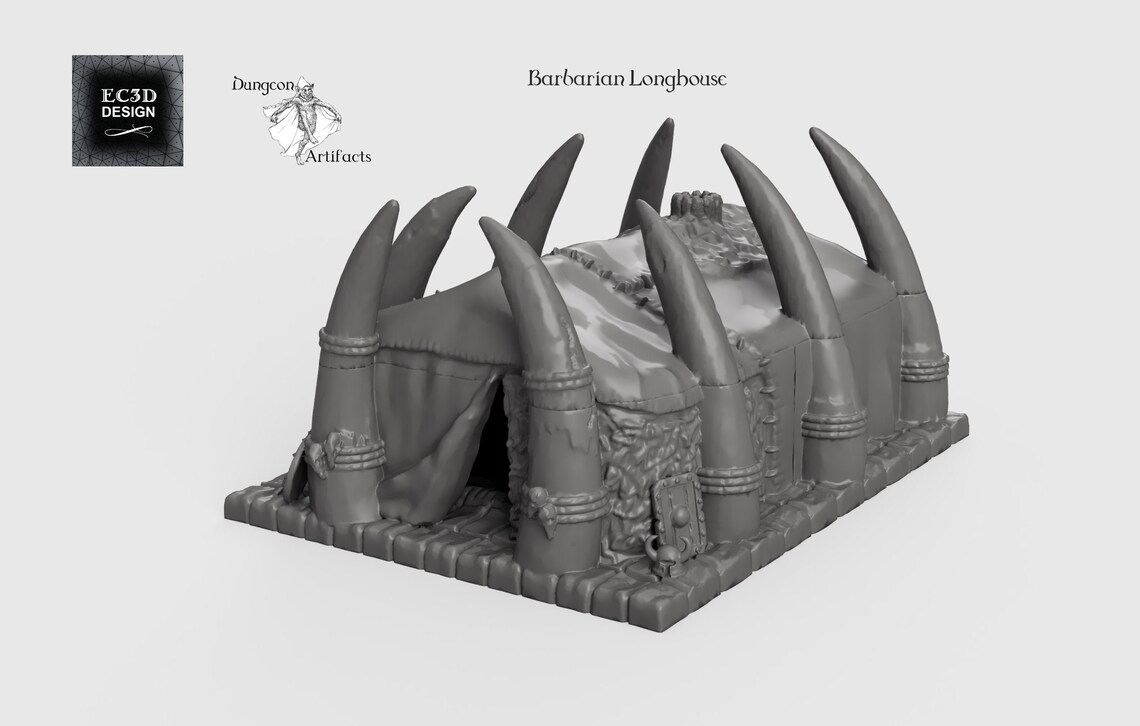 Barbarian Longhouse - 15mm 28mm 32mm Wilds of Wintertide Wargaming ...