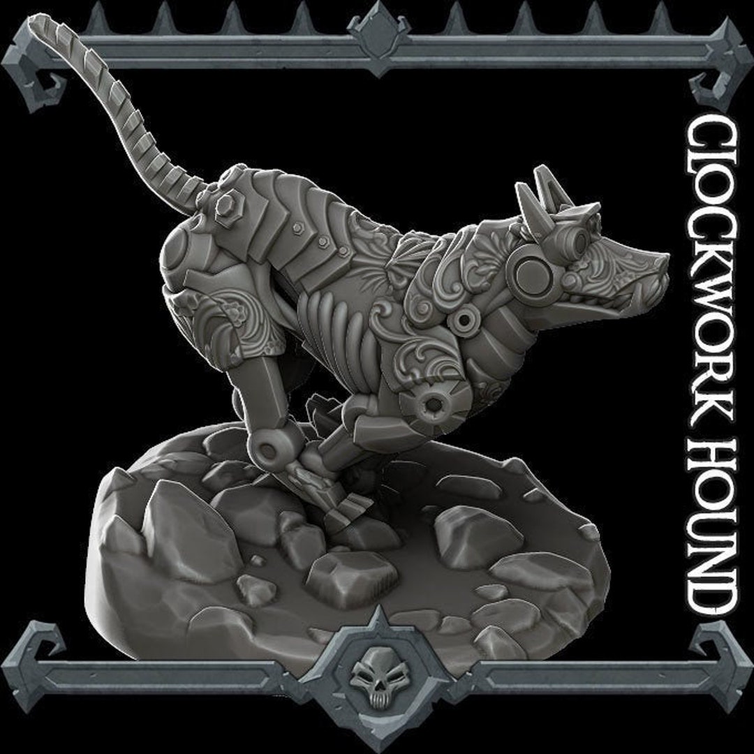 Clockwork Hound - Wargaming Miniatures Monster Rocket Pig Games - Etsy