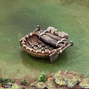 Swamp Boats - the Gloaming Swamps - Printable Scenery Terrain Wargaming D&D Dnd 10mm 15mm 20mm ...