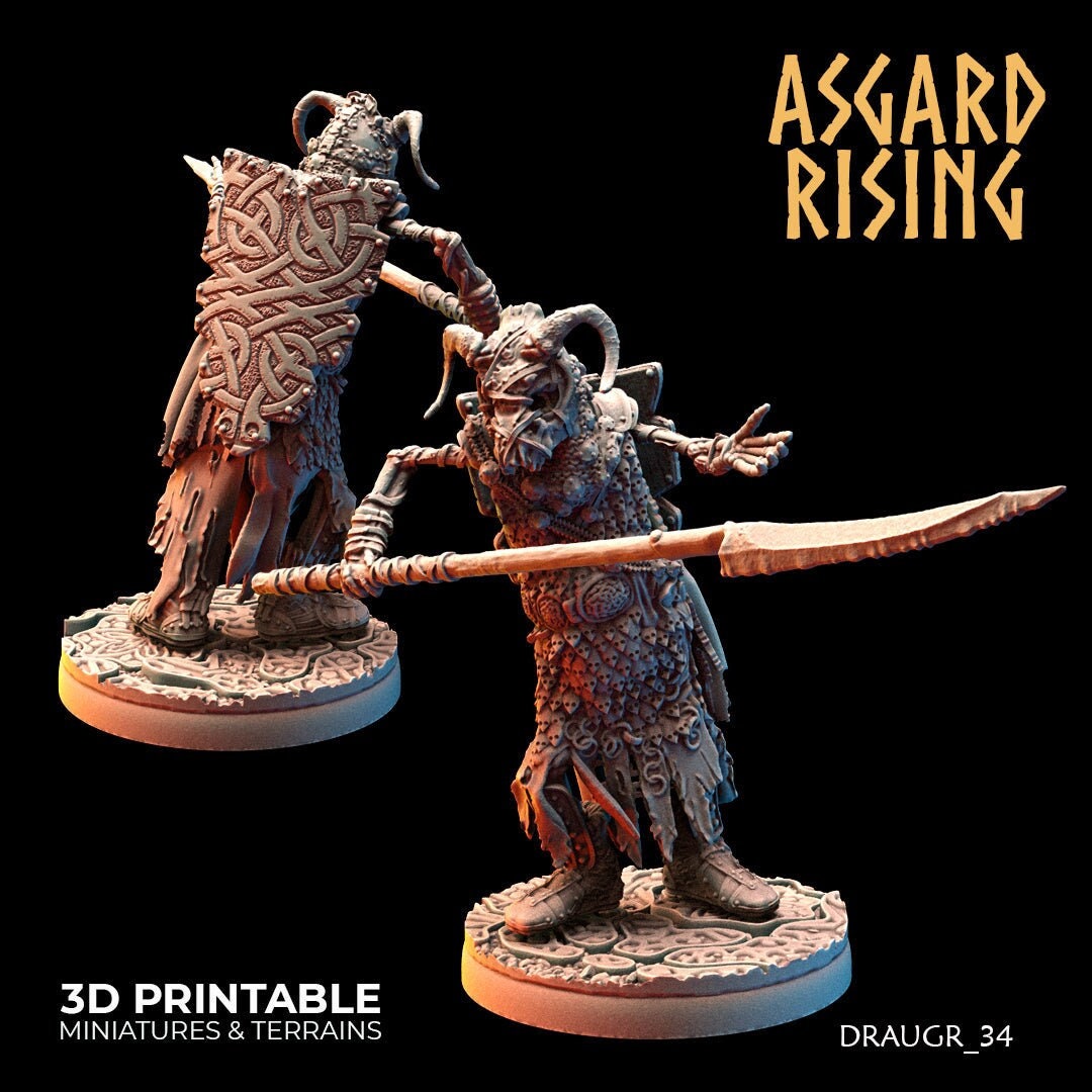 Draugr Phalanx 34 - Asgard Rising - Wargaming D&D Dnd - Etsy