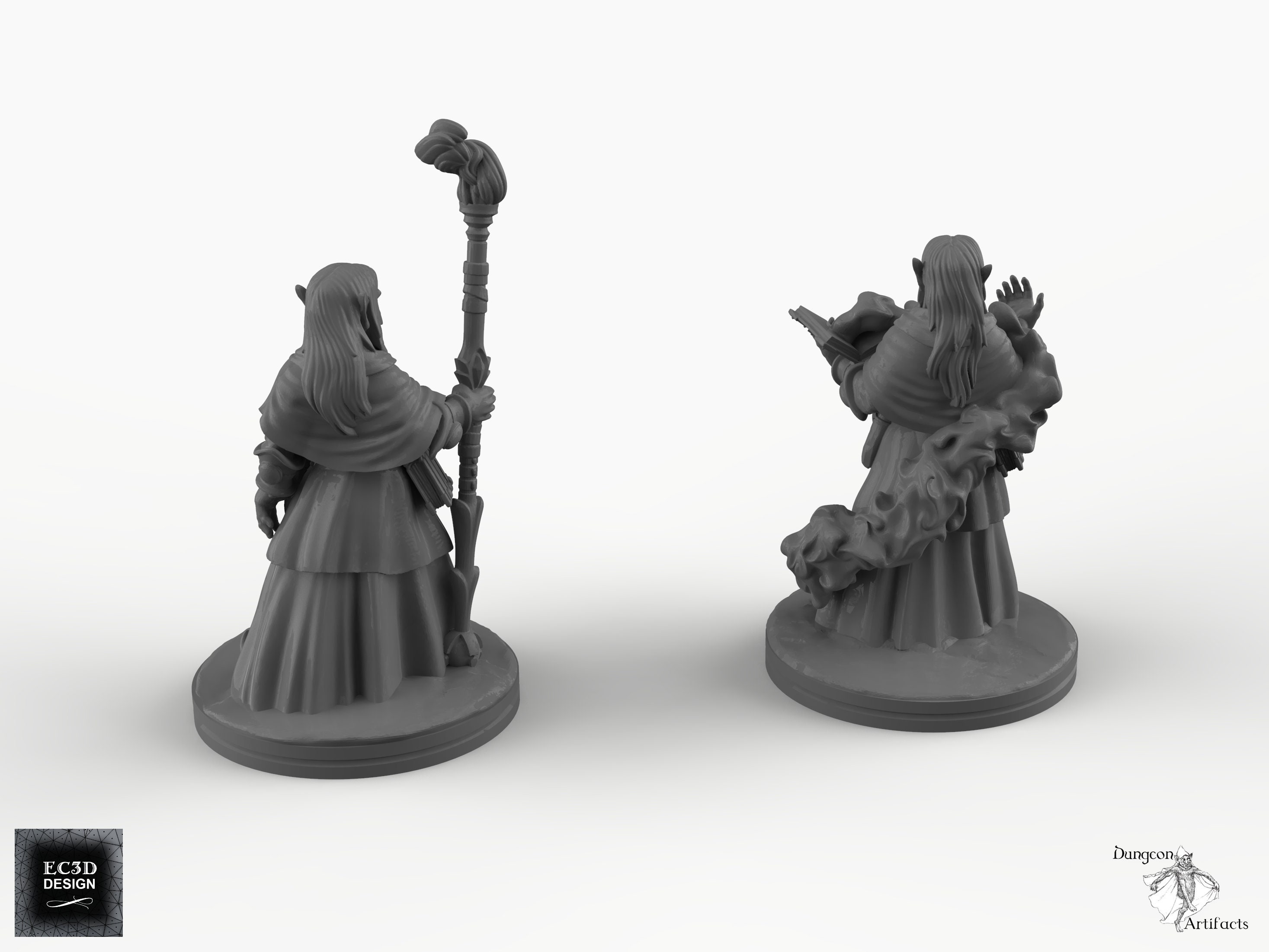 Dark Elf Wizard EC3D Skyless Realms Wargaming Miniatures D&D DnD ...