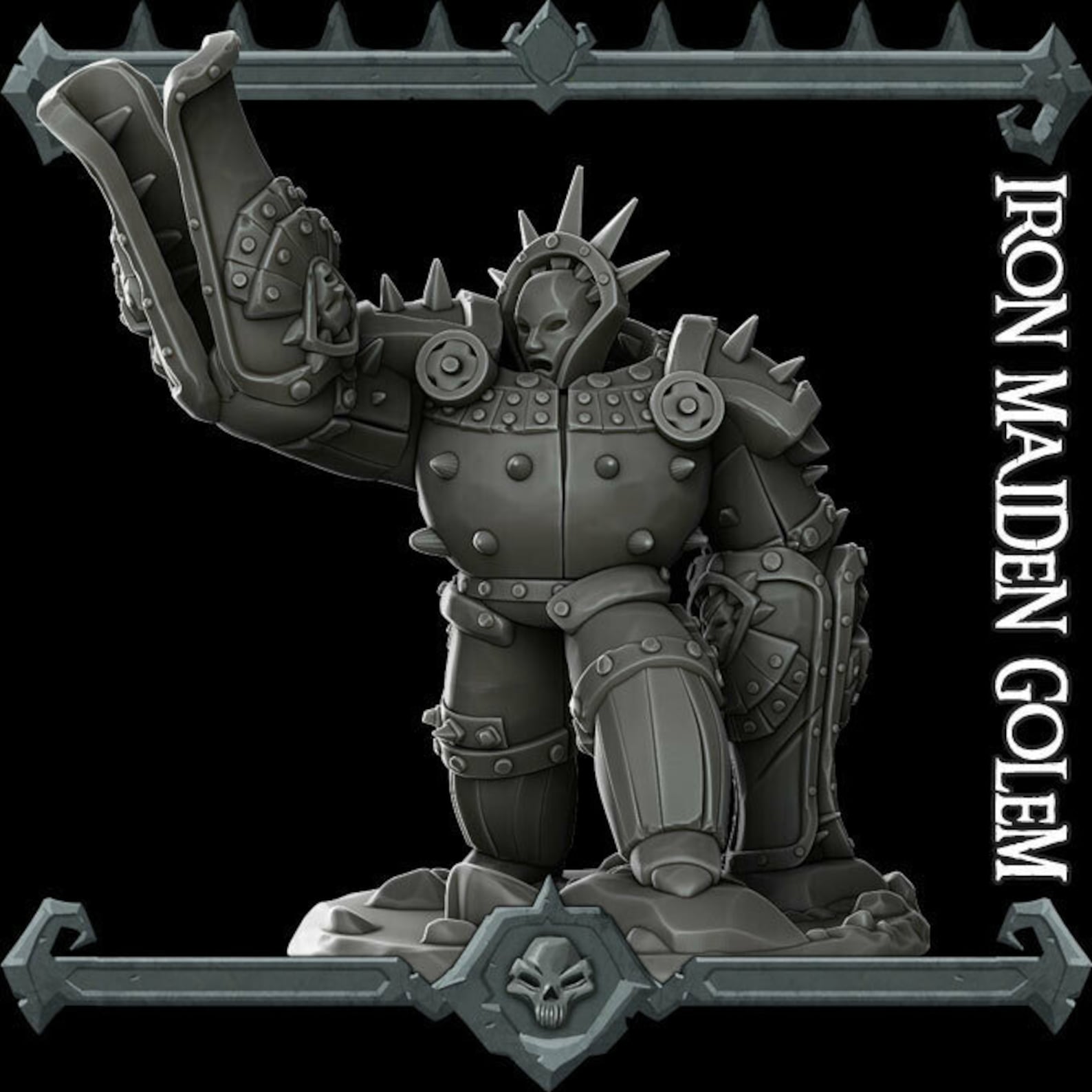Iron Maiden Golem Wargaming Miniatures Monster Rocket Pig - Etsy