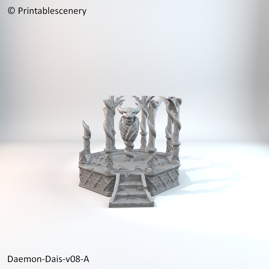 Rampage Ruined Demon Dais 28mm 32mm Wargaming Terrain D&D - Etsy