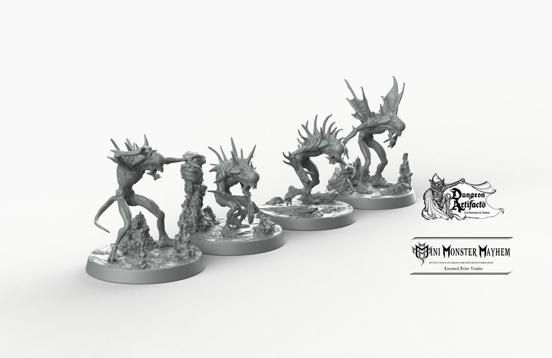 Nothic Grunts - Mini Monster Mayhem Wargaming Miniatures Games Undead D ...