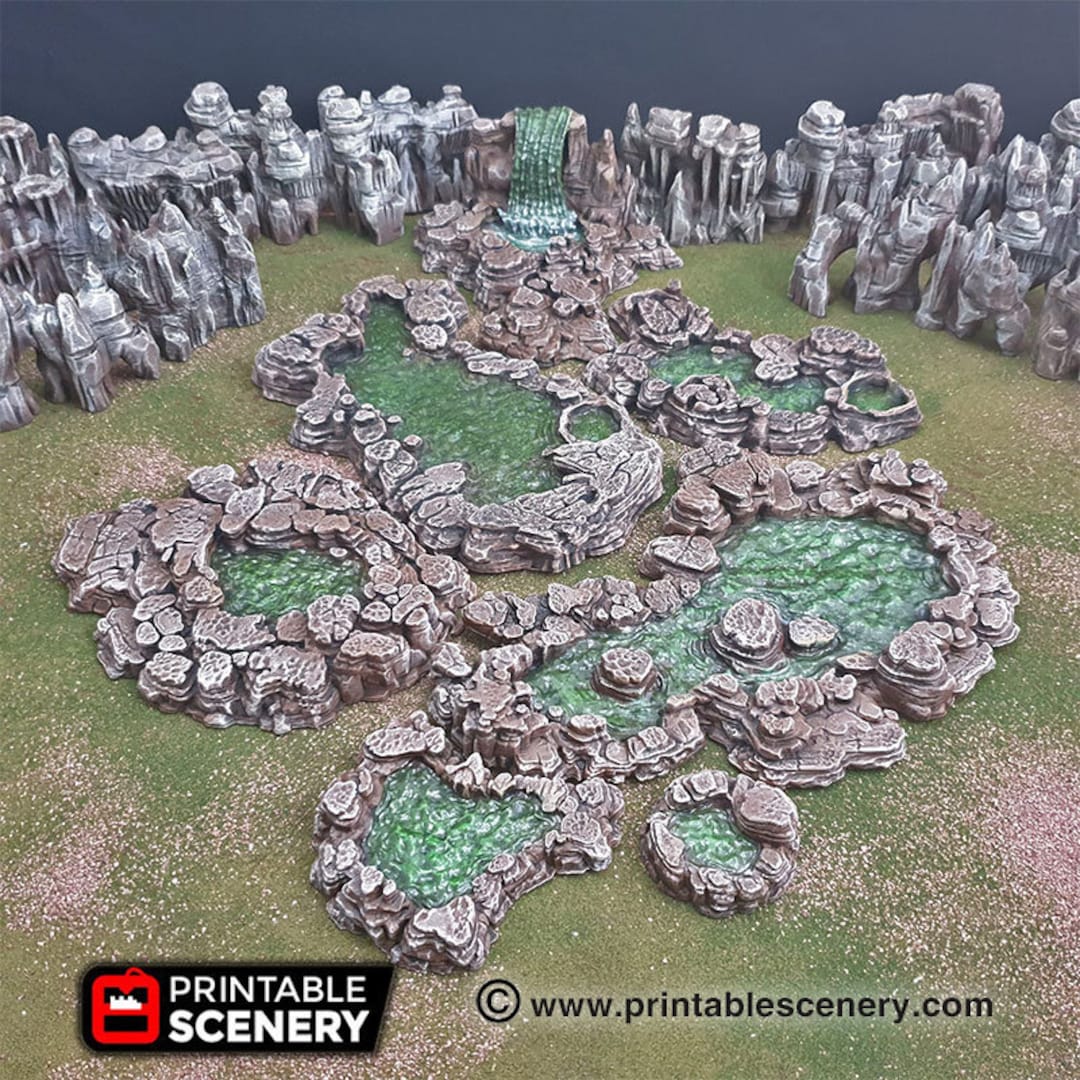Grotto Cavern Pools - 15mm 28mm Clorehaven and the Goblin Grotto ...