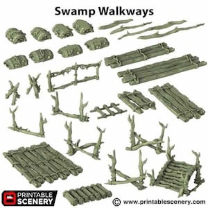 Swamp Walkways - the Gloaming Swamps - Printable Scenery Terrain ...