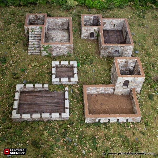 Norman Stone Fort King and Country Printable Scenery - Etsy