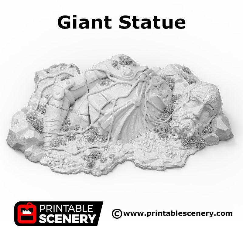 Ruined Giant Statue - Shadowfey Wilds - Printable Scenery Wargaming ...