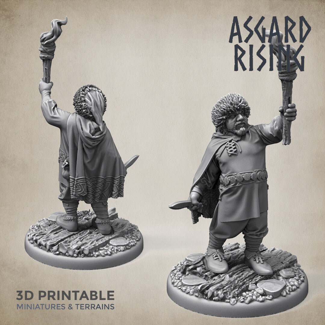Villager Male Militia Set - Asgard Rising Miniatures - Wargaming D&d ...