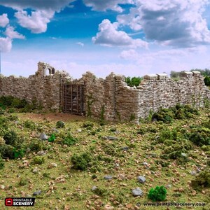 Modular Norman Stone Fort Walls - King and Country - Printable Scenery ...