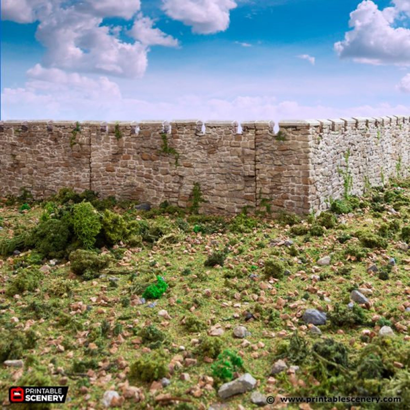 Norman Stone Fort Walls King and Country Printable Scenery - Etsy