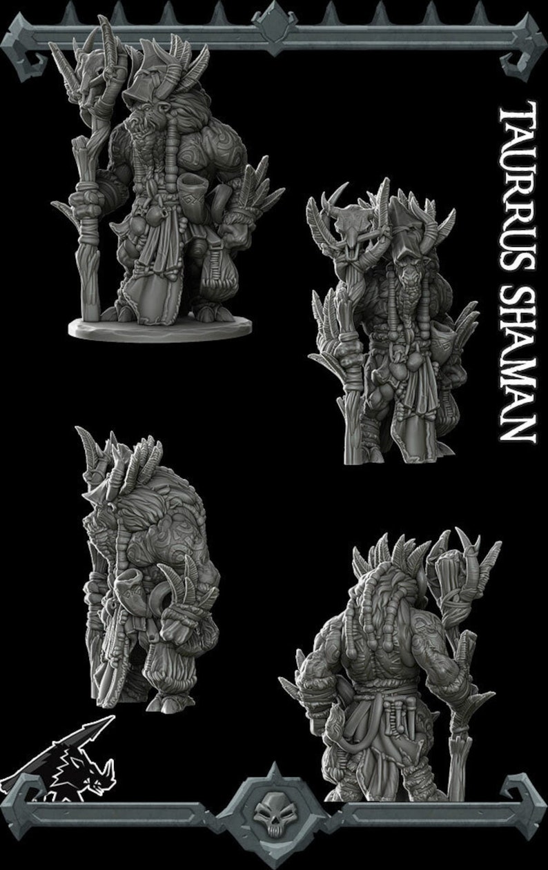 Taurus Shaman - Rocket Pig Wargaming D&D Dnd - Etsy