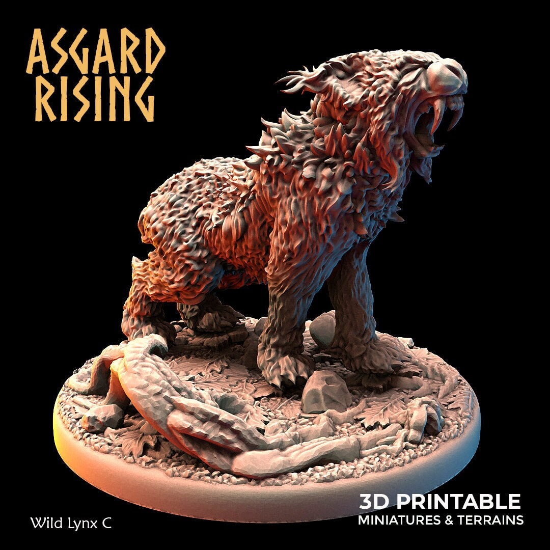 Wild Lynx C - Asgard Rising - Wargaming D&D Dnd - Etsy