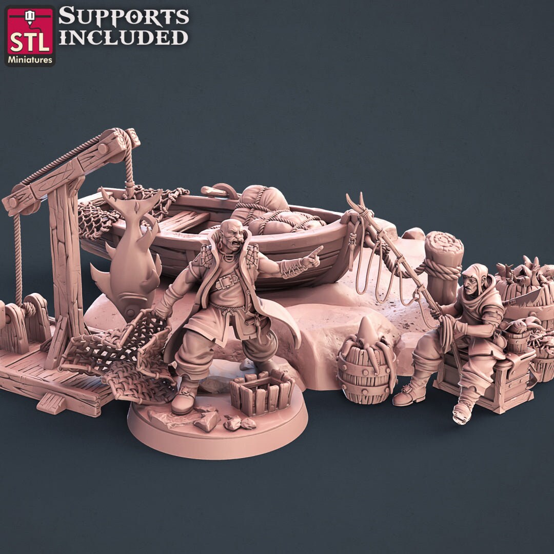 Fisherman Set - STL Miniatures - Wargaming D&d Dnd - Etsy