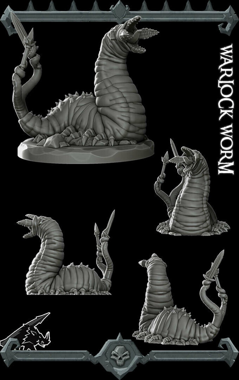 Warlock Worm Wargaming Miniatures Monster Rocket Pig Games - Etsy