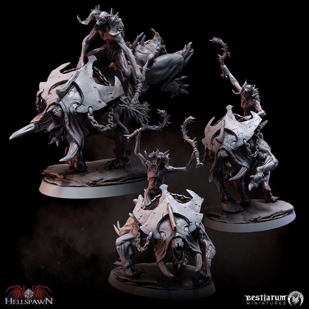 Hellriders | Hellspawn | Bestiarum | Miniatures D&D Wargaming Dnd - Etsy