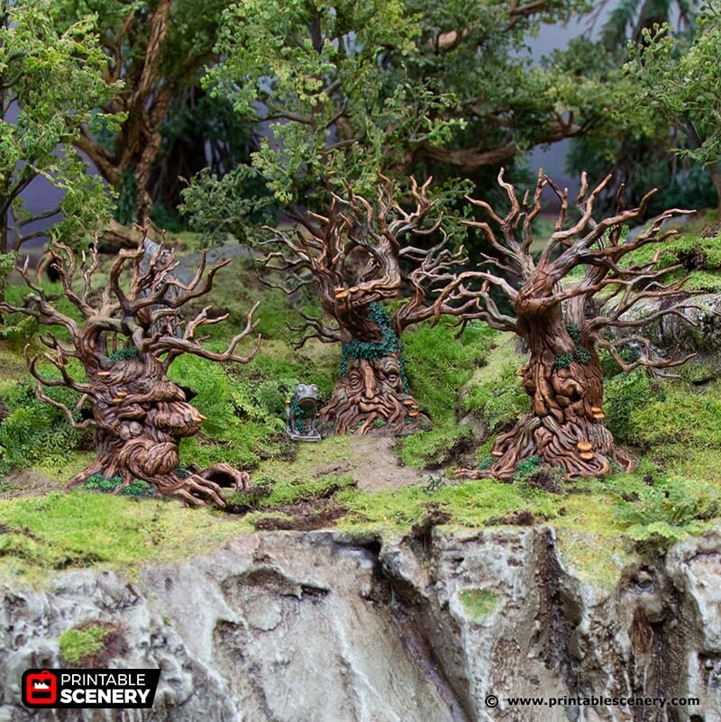 Sentient Trees (all 3) - Hagglethorn Hollow - Printable Scenery ...