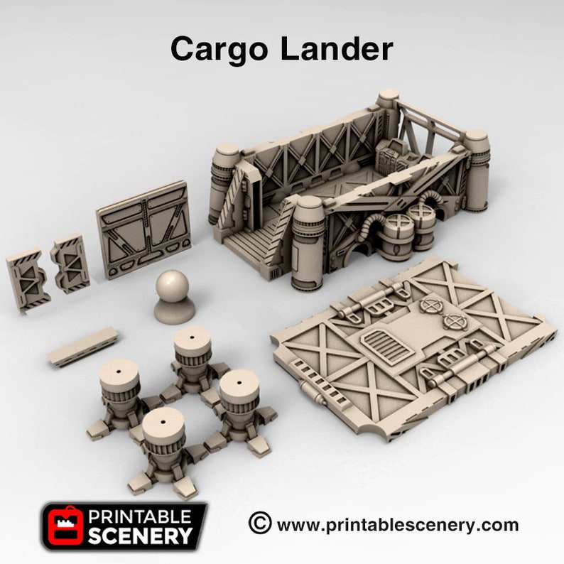 Cargo Lander 15mm 28mm 32mm Brave New Worlds Sanctuary-17 - Etsy