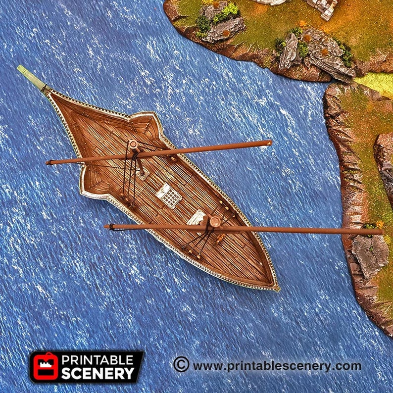 Sea Reaver Ship - Dwarves, Elves and Demons - 15mm 28mm 32mm Wargaming ...