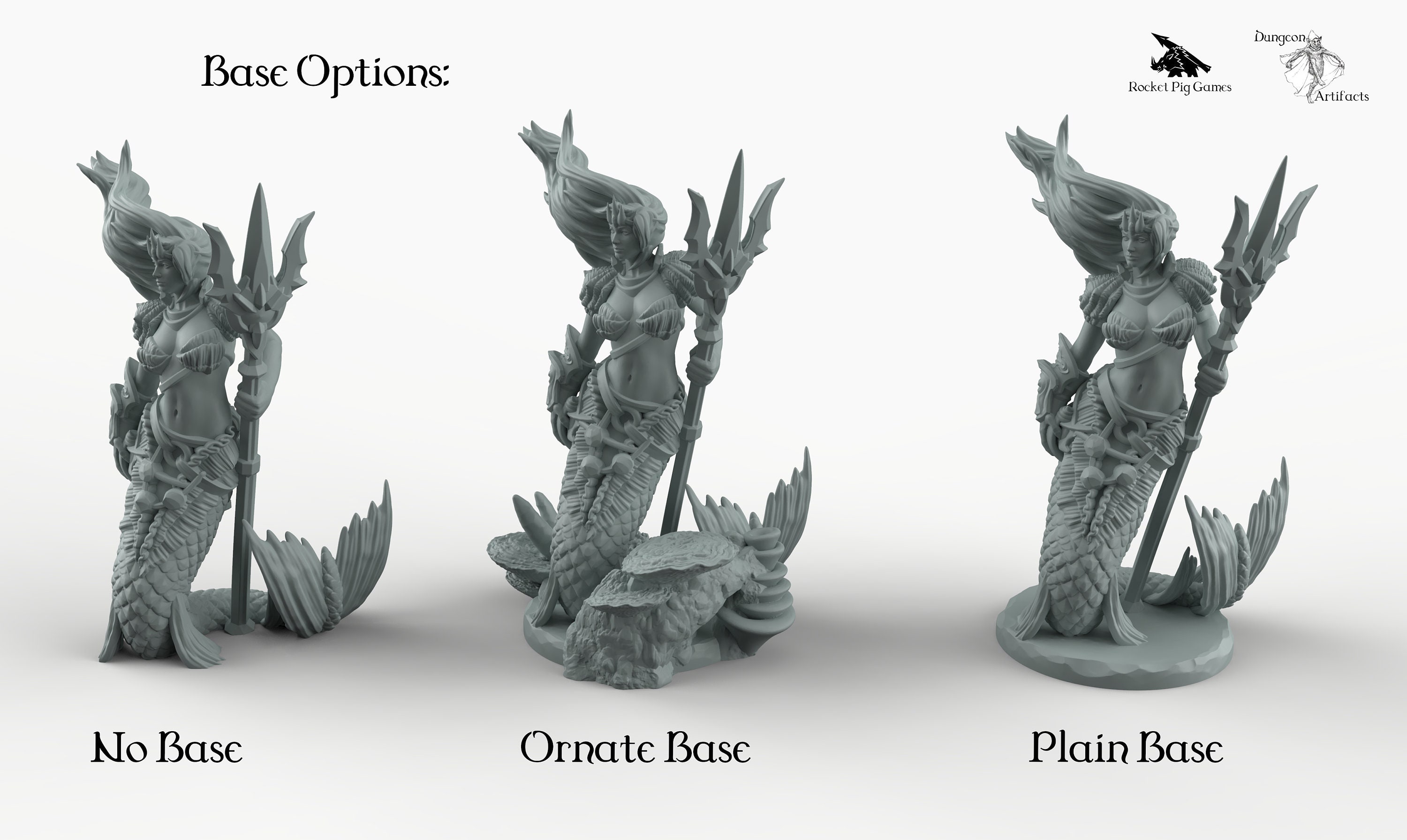 Mermaid Warrior Princess - Wargaming Miniatures Rocket Pig Games D&D ...