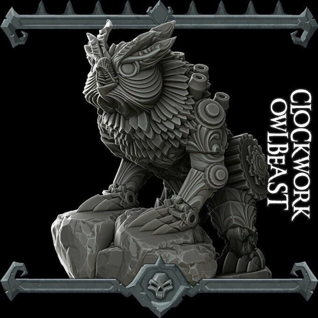 Clockwork Owl Beast - Rocket Pig Wargaming D&D Dnd - Etsy