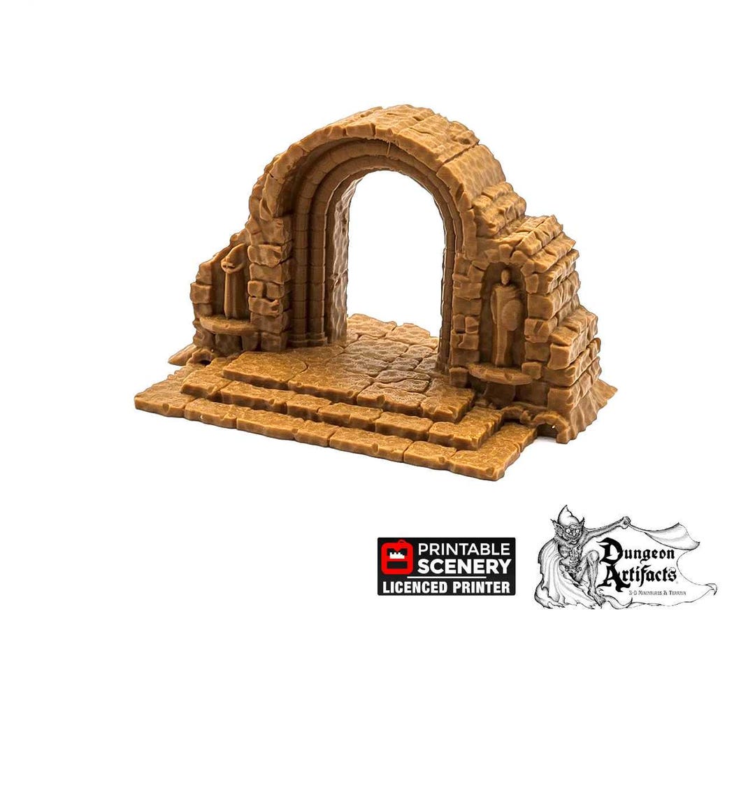 Roman Ruins Arch - Apocalypse - Printable Scenery 28mm 32mm Wargaming ...