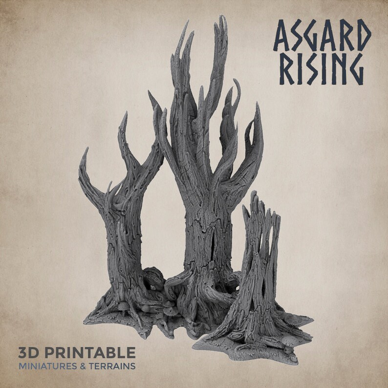 Wraith Wood Set - Asgard Rising Miniatures - Modular D&D Dnd - Etsy