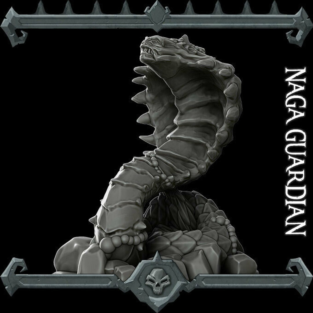 Naga Guardian - Wargaming Miniatures Monster Rocket Pig Games - Etsy
