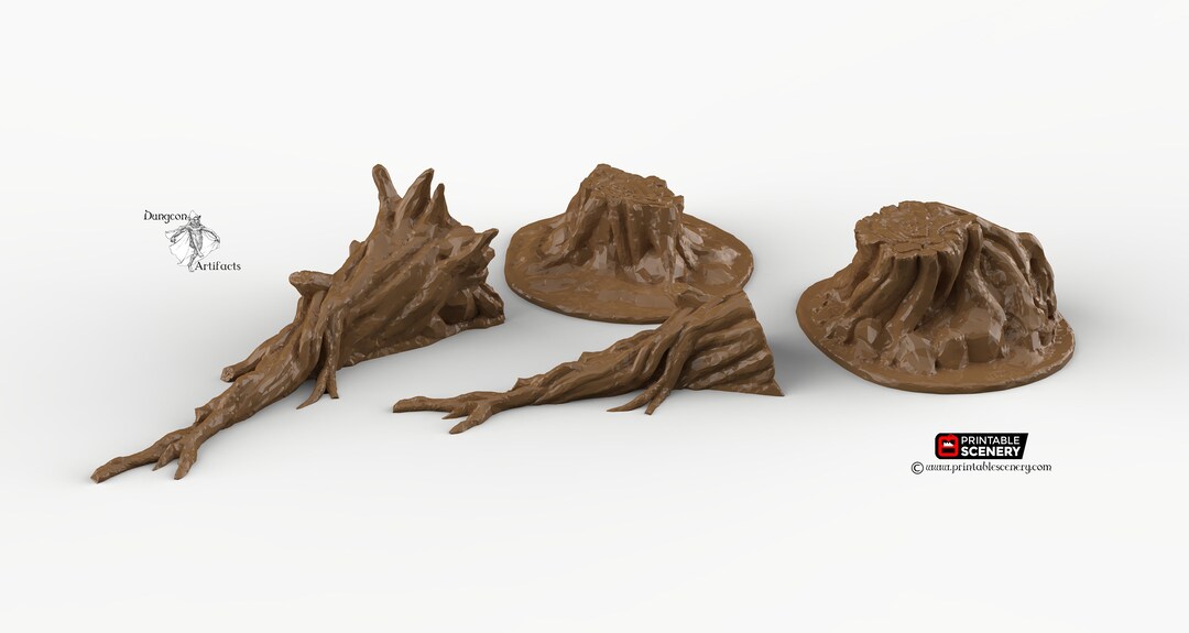 Gnarly Tree Stumps and Logs - 15mm 28mm 32mm Winterdale Clorehaven ...