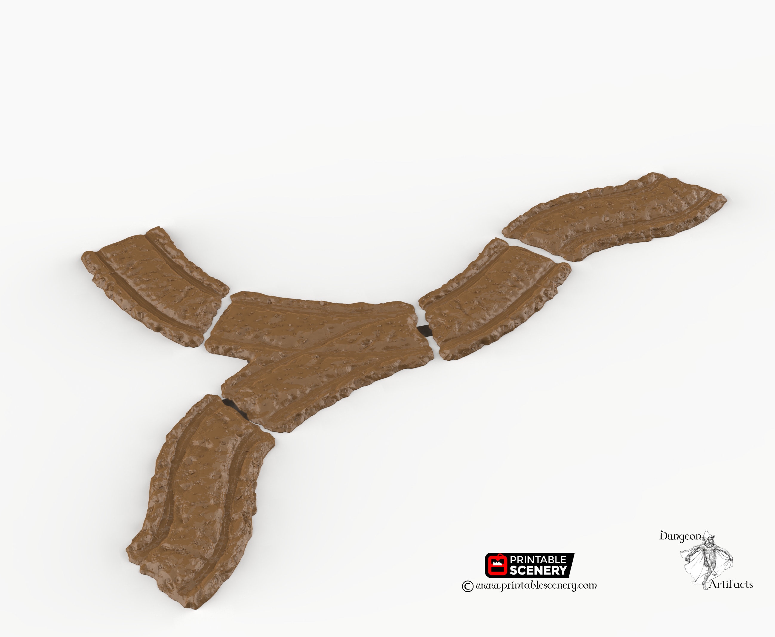 Forest Cart Tracks - 15mm 20mm 28mm 32mm Printable Scenery Shadowfey ...