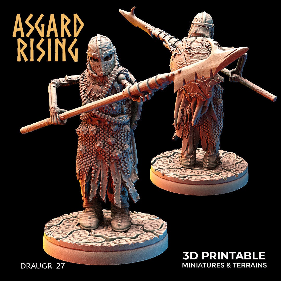 Draugr Phalanx 27 - Asgard Rising - Wargaming D&D Dnd - Etsy