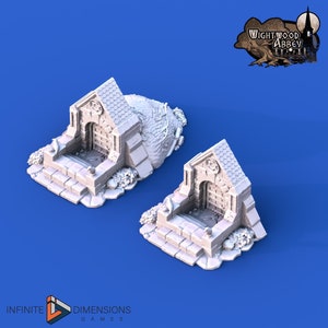 Crypt Entrance 28mm 32mm Wightwood Abbey Wargaming Terrain D&D Dnd ...