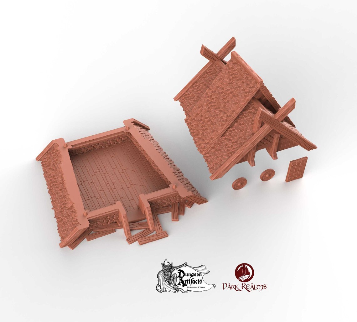 Norse House 4 Odingard Dark Realms Terrain Wargaming D&D - Etsy